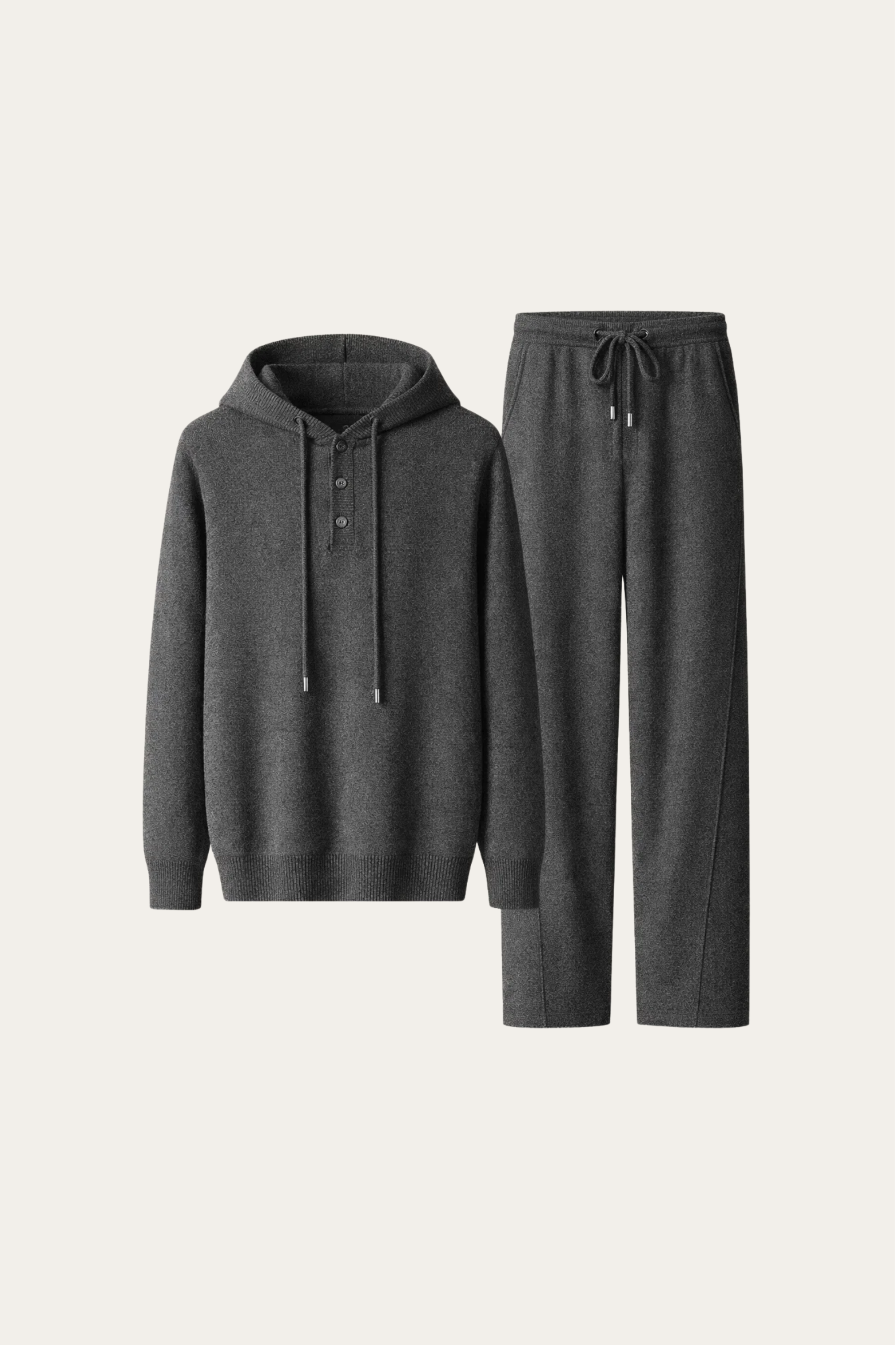 Sorelli Knit Hooded Set Dark Grey